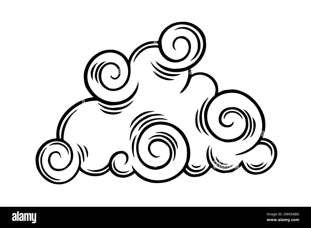 Chinese cloud in curly style. Decorative oriental cloud for festive ...