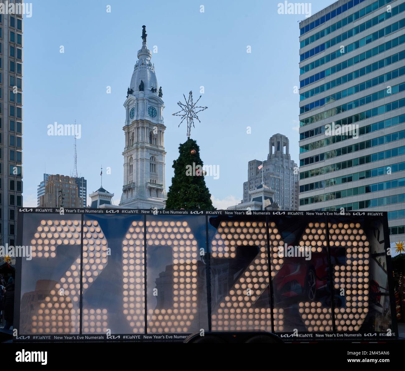 PHILADELPHIA, PA, USA - DECEMBER 18, 2022: Times Square New Year's Eve ... PHILADELPHIA, PA, USA - DECEMBER 18, 2022: Times Square New Year's Eve ...