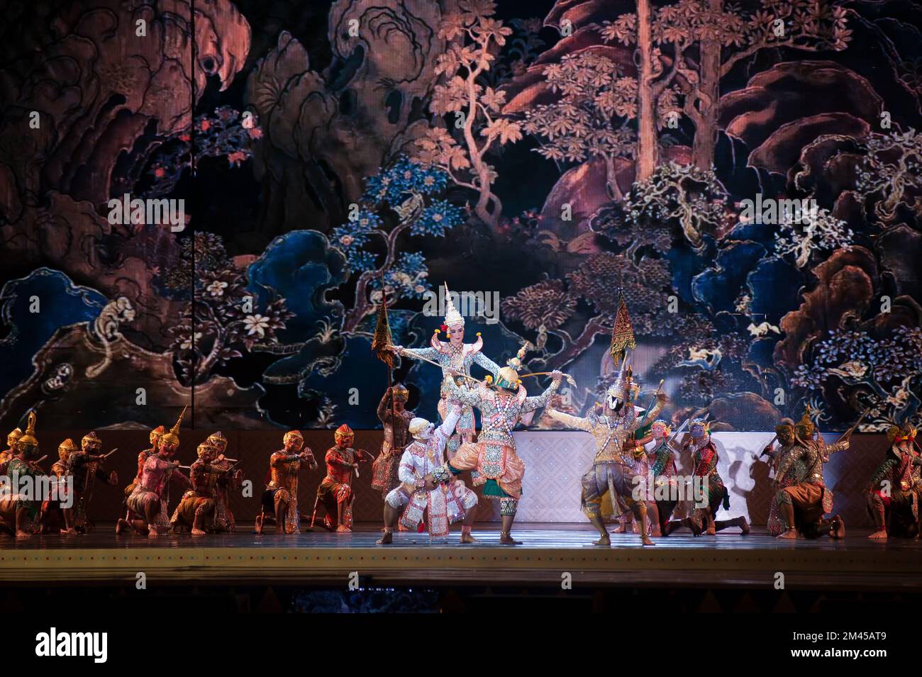 Khon is traditional dance drama art of Thai classical masked, this ...