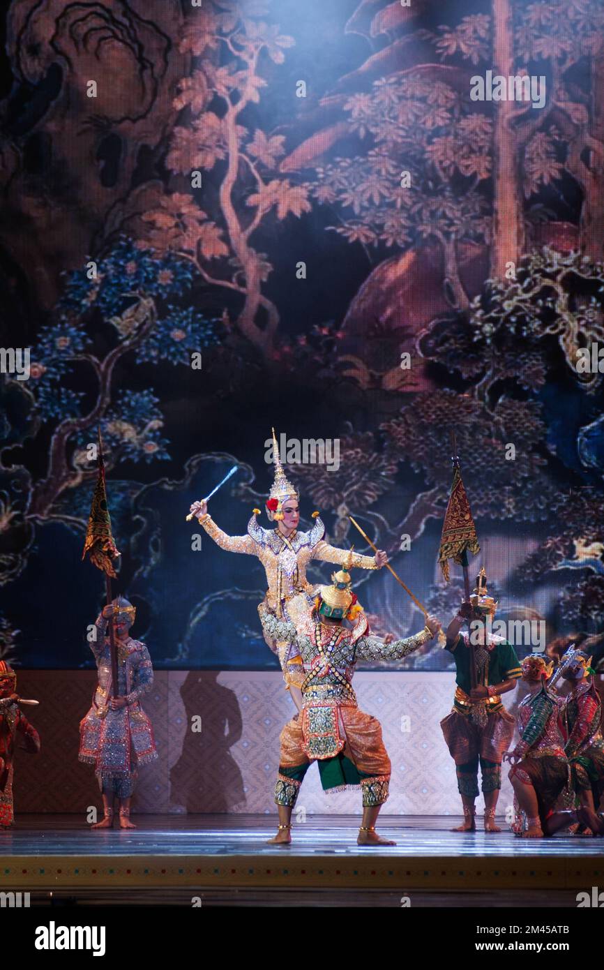 Khon is traditional dance drama art of Thai classical masked, this ...