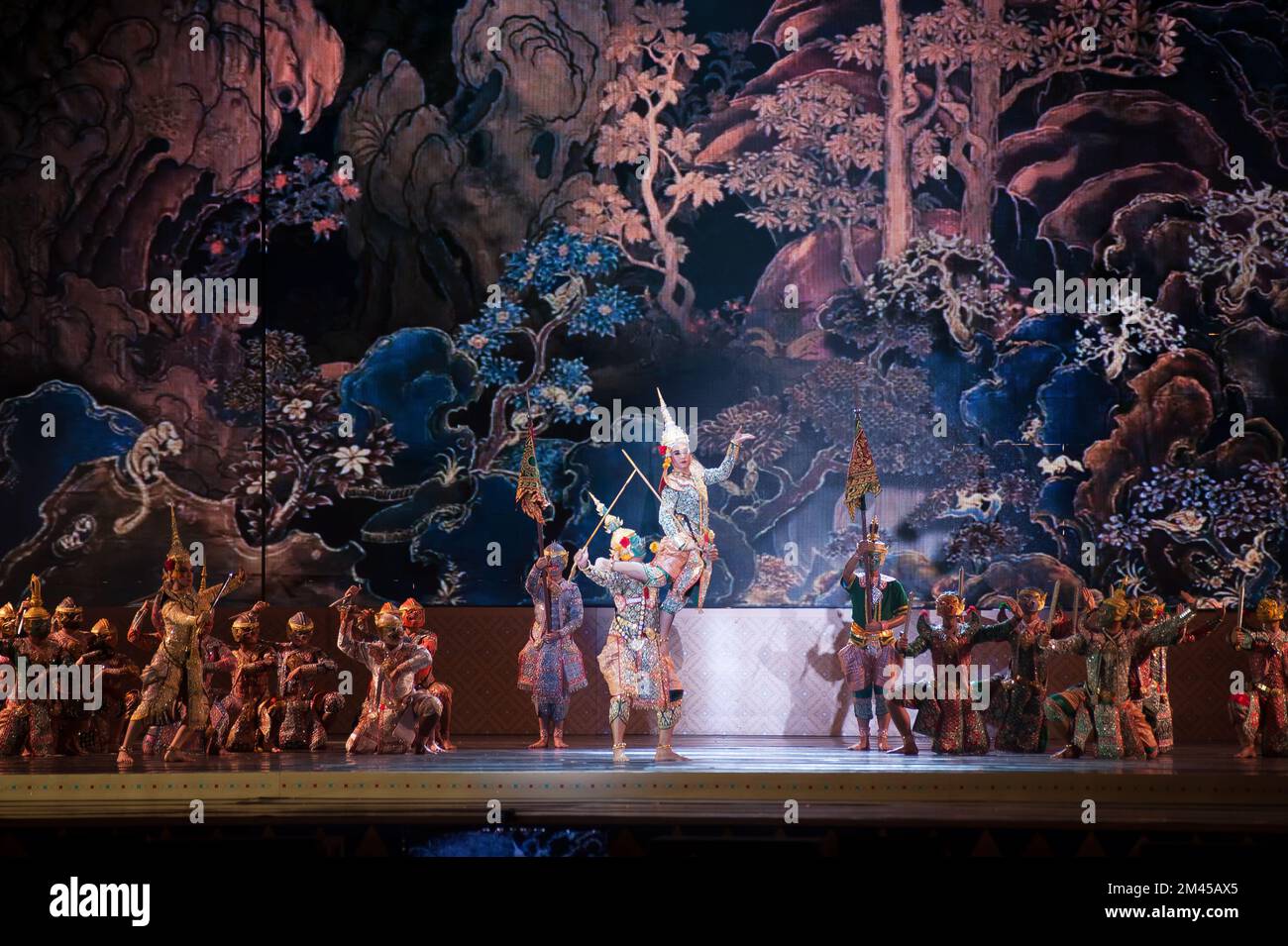 Khon is traditional dance drama art of Thai classical masked, this ...