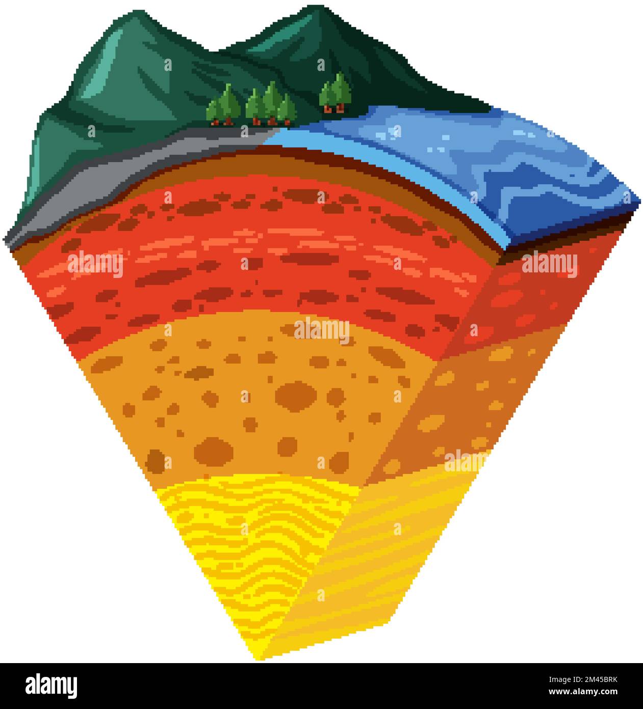 Four layers of the earth illustration Stock Vector Image & Art - Alamy