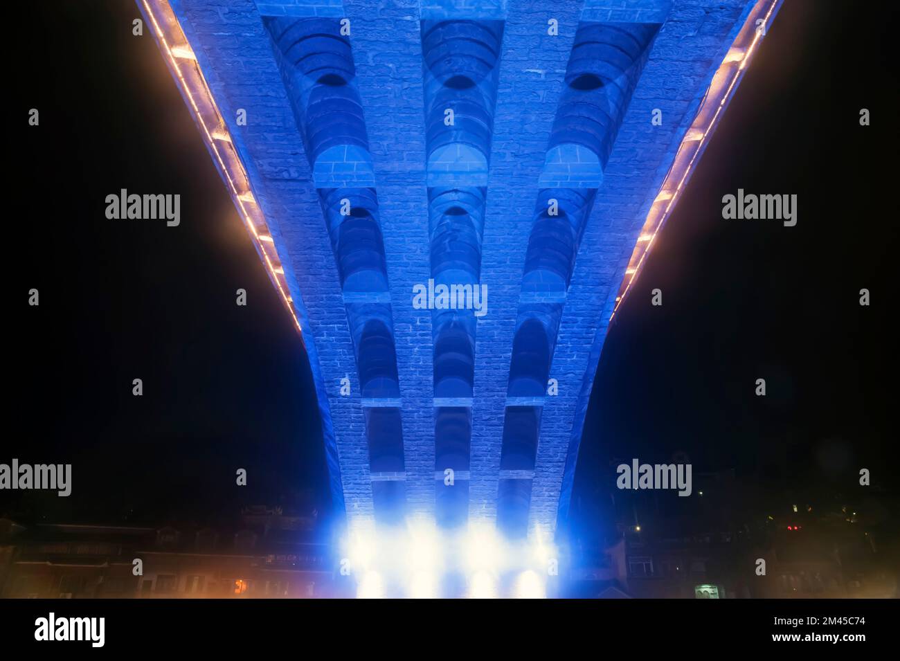 Colorful light of bridge Fenghuang Ancient Town is a UNESCO World ...