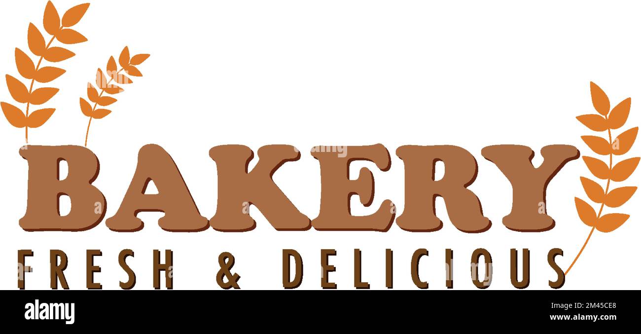 Bakery text for banner or poster design illustration Stock Vector Image ...