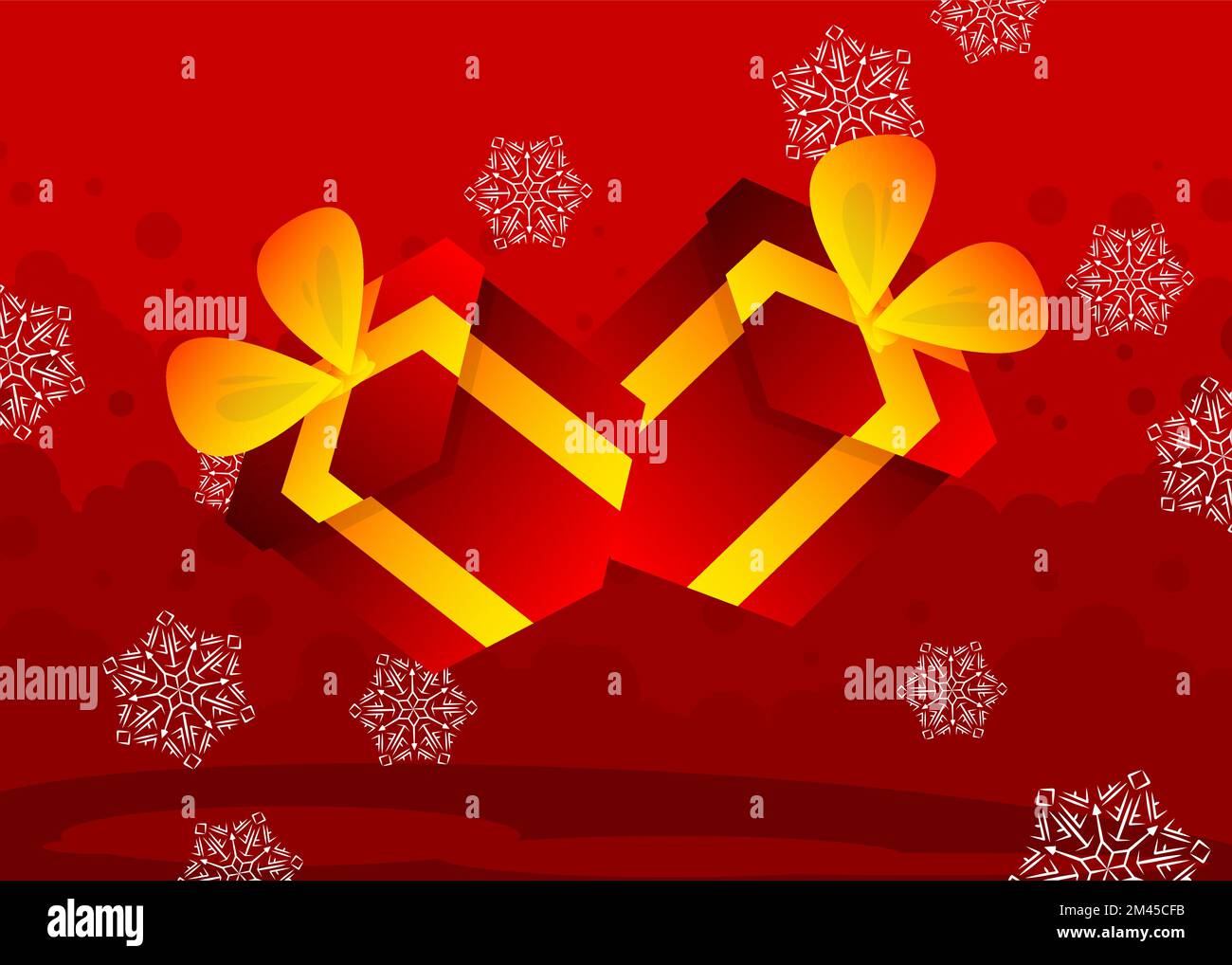 Christmas Background illustration. Cartoon holiday event poster Stock ...