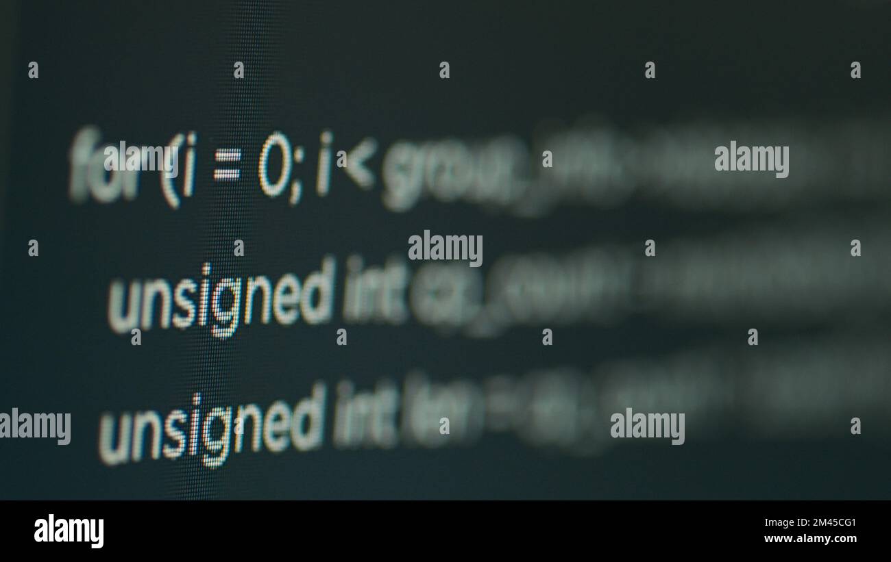 Security Database Written On Computer Monitor To Develop Programming Language Typing Source