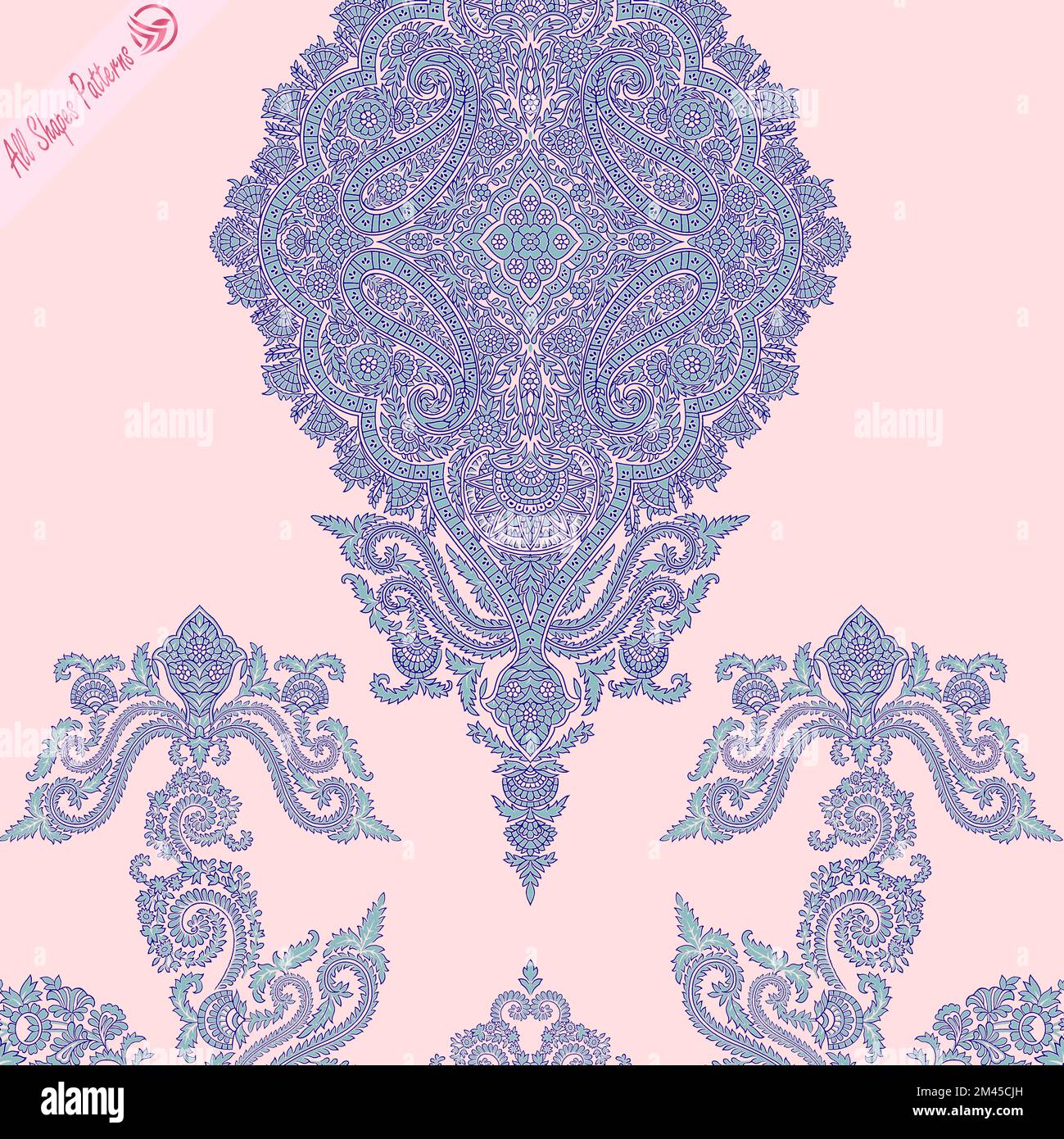 Digital And Textile Design Pattern Stock Photo - Alamy