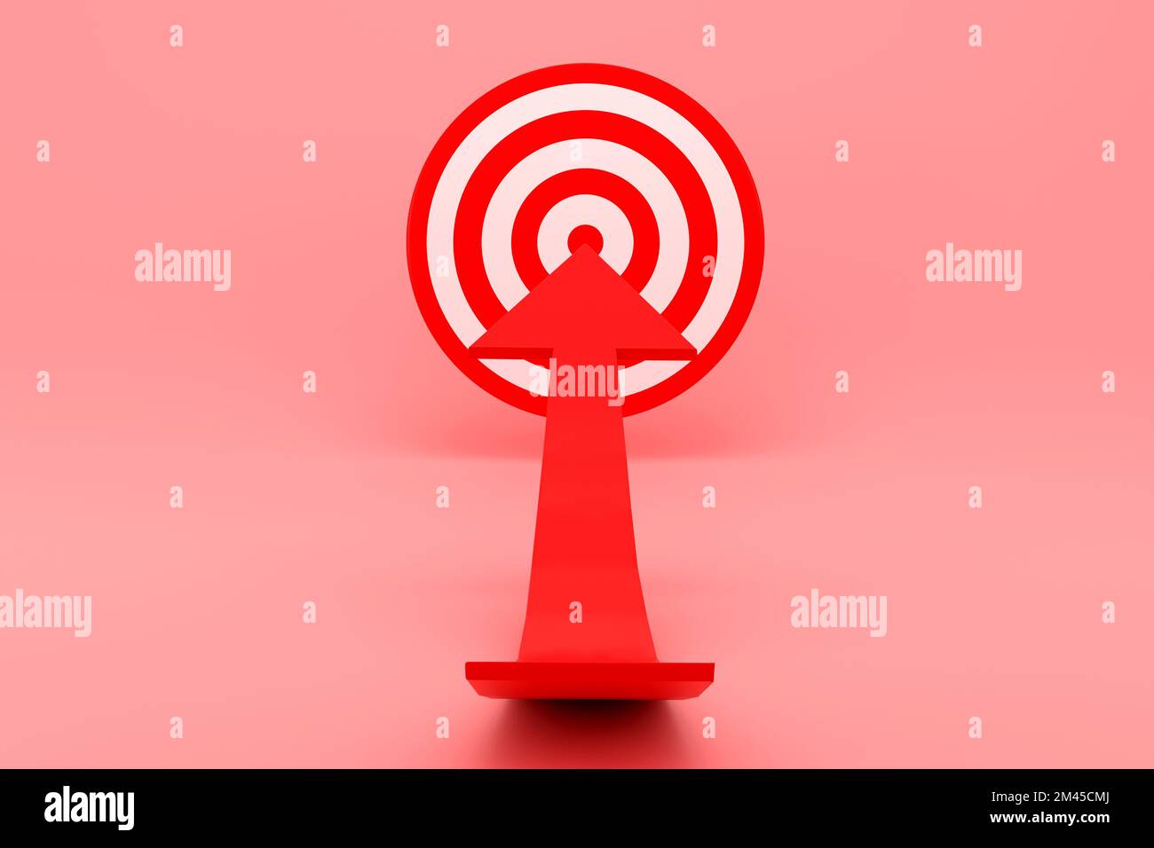 3D. Target with arrow. Goal achieve success concept Stock Photo - Alamy