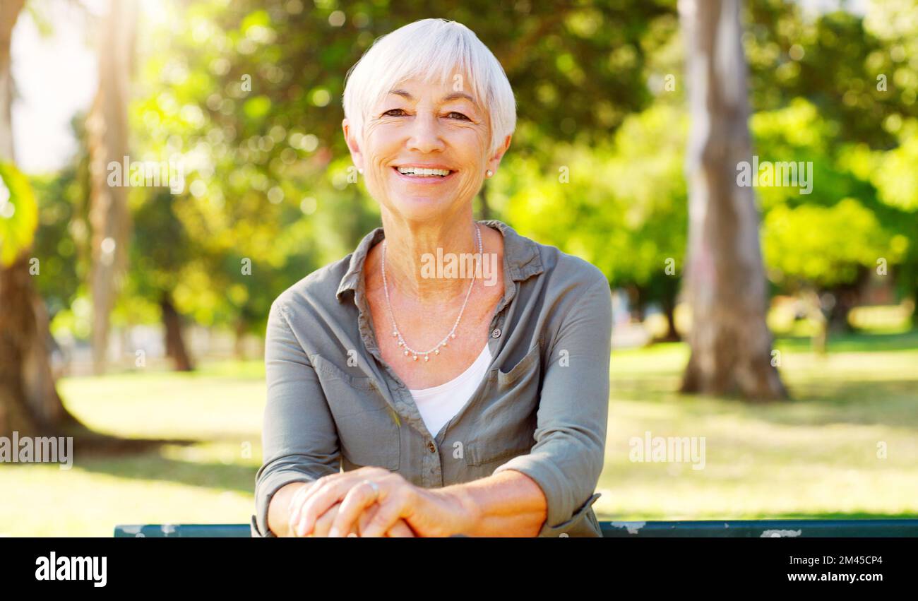 More grey means more happiness. Cropped portrait of a happy senior ...