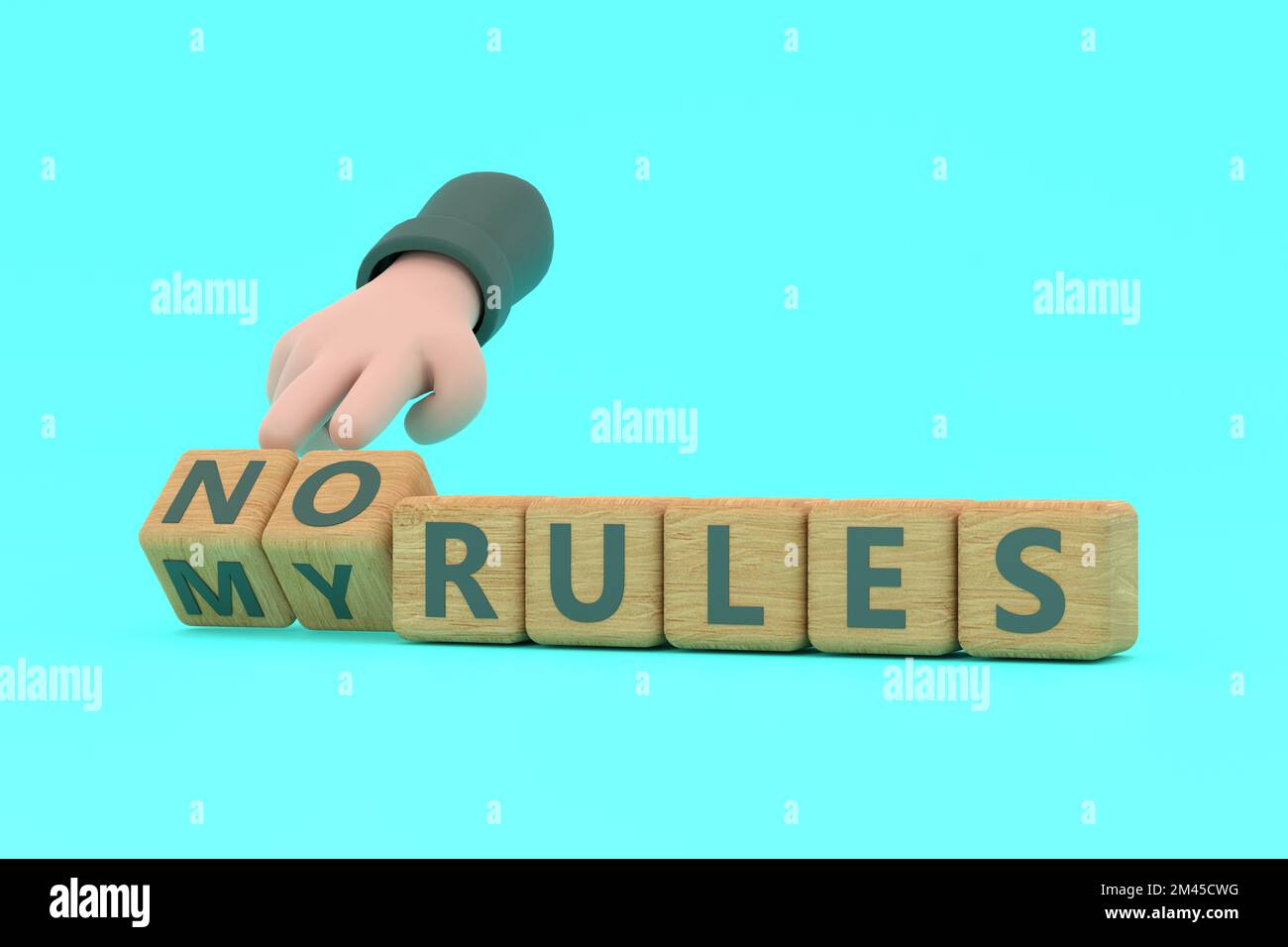 3d. Hand turns dice and changes the expression no rule to my rules ...