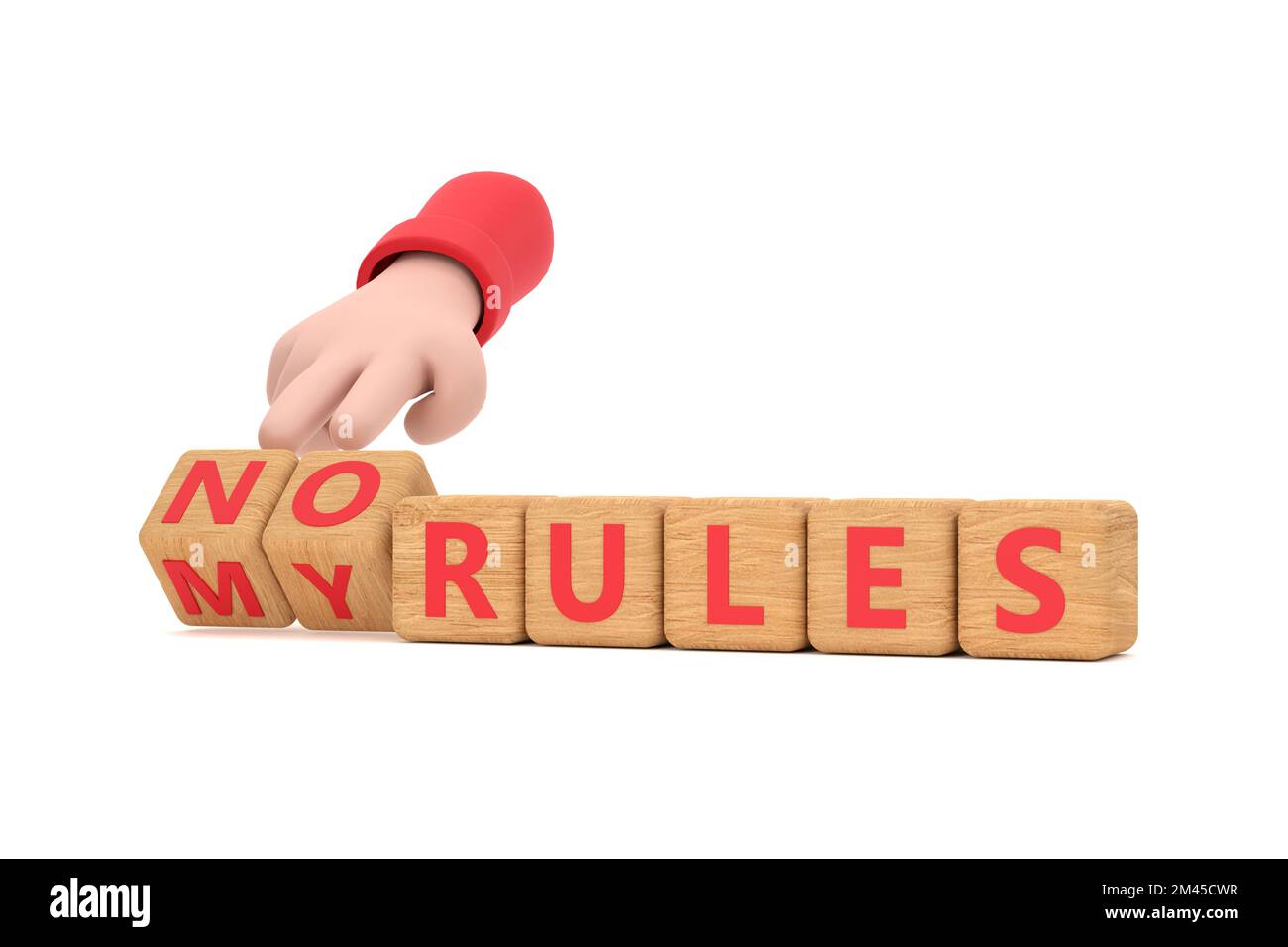 3d. Hand turns dice and changes the expression no rule to my rules ...