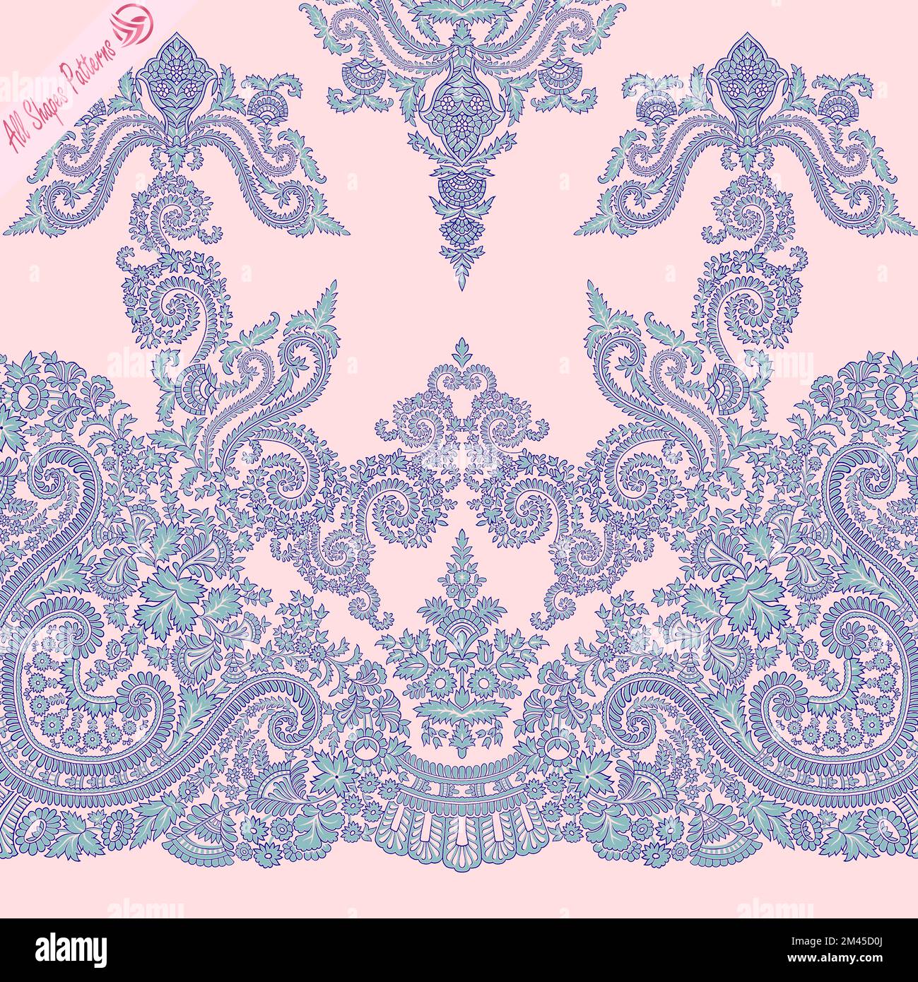 Digital And Textile Design Pattern Stock Photo - Alamy