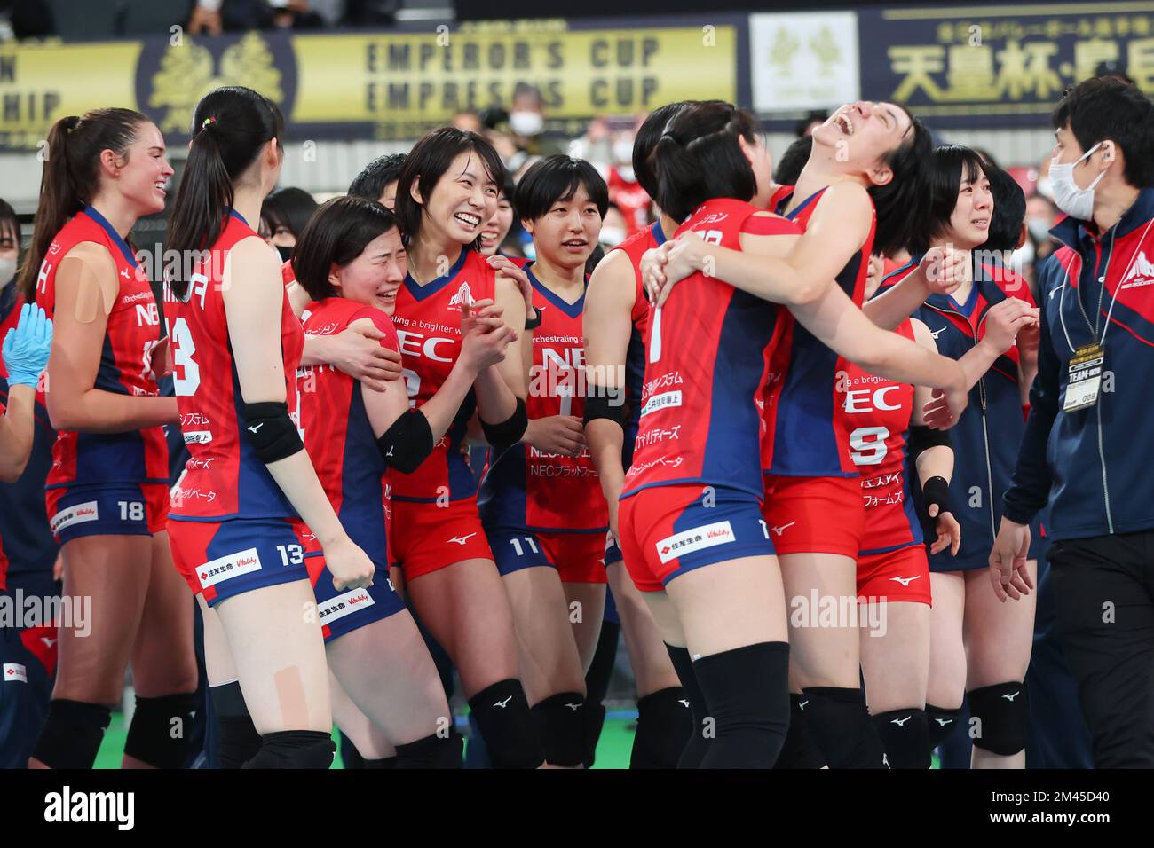 Tokyo Gymnasium, Tokyo, Japan. 18th Dec, 2022. NEC Red Rockets team group, DECEMBER 18, 2022 ...