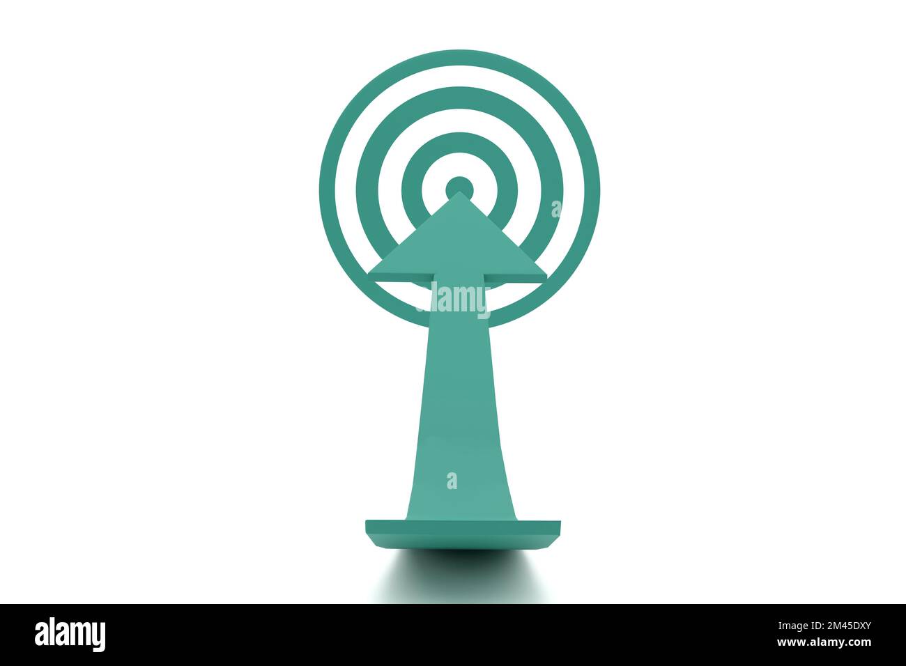 3D. Target with arrow. Goal achieve success concept Stock Photo - Alamy