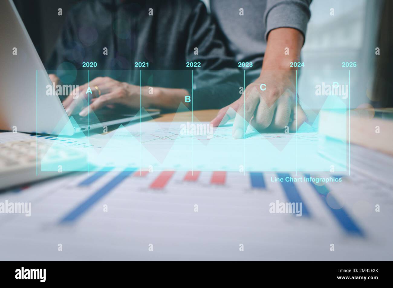 Business teamwork and working on digital tablet. Concept of digital ...