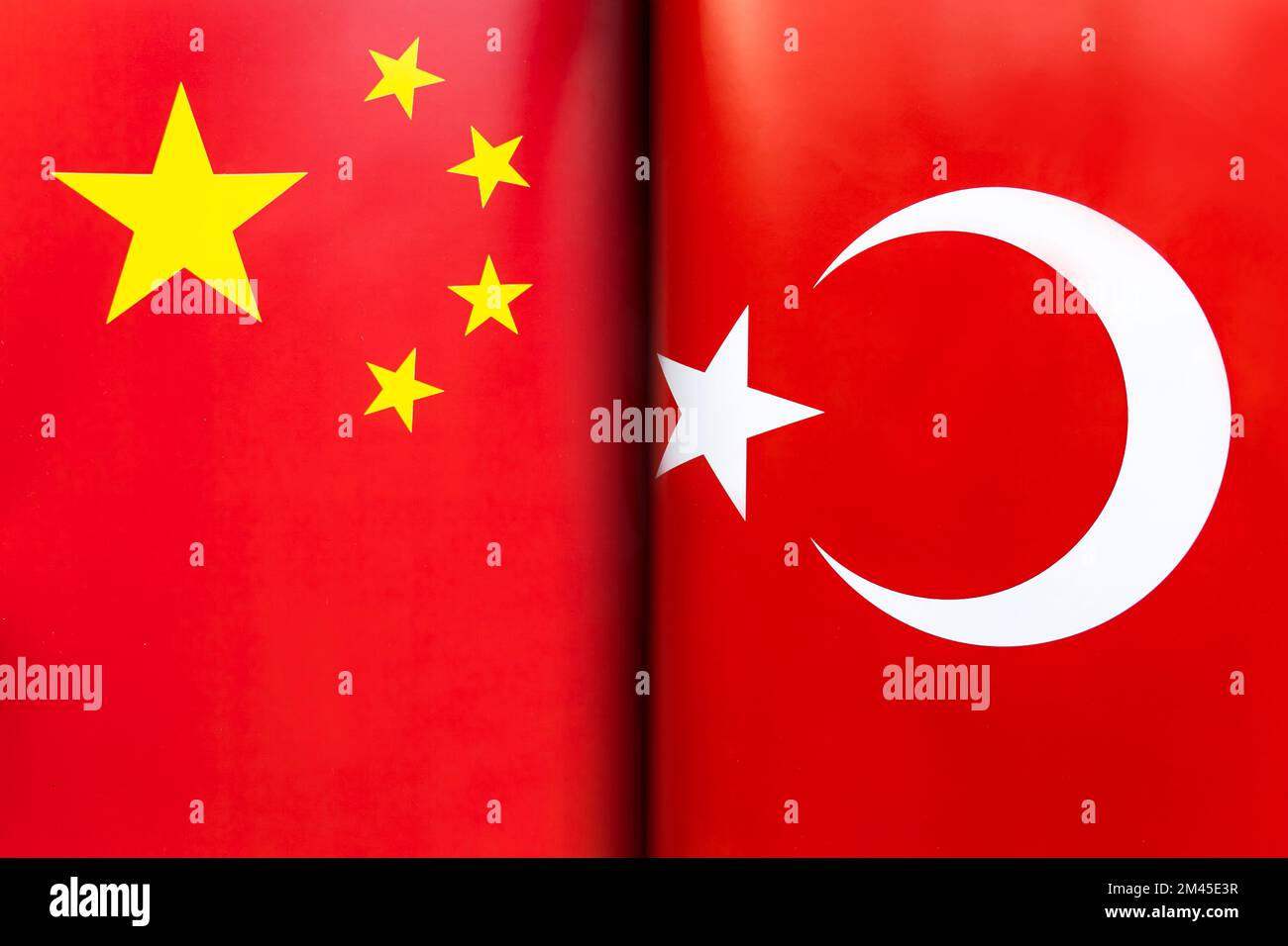 Flags turkey and china. The concept of international relations between ...