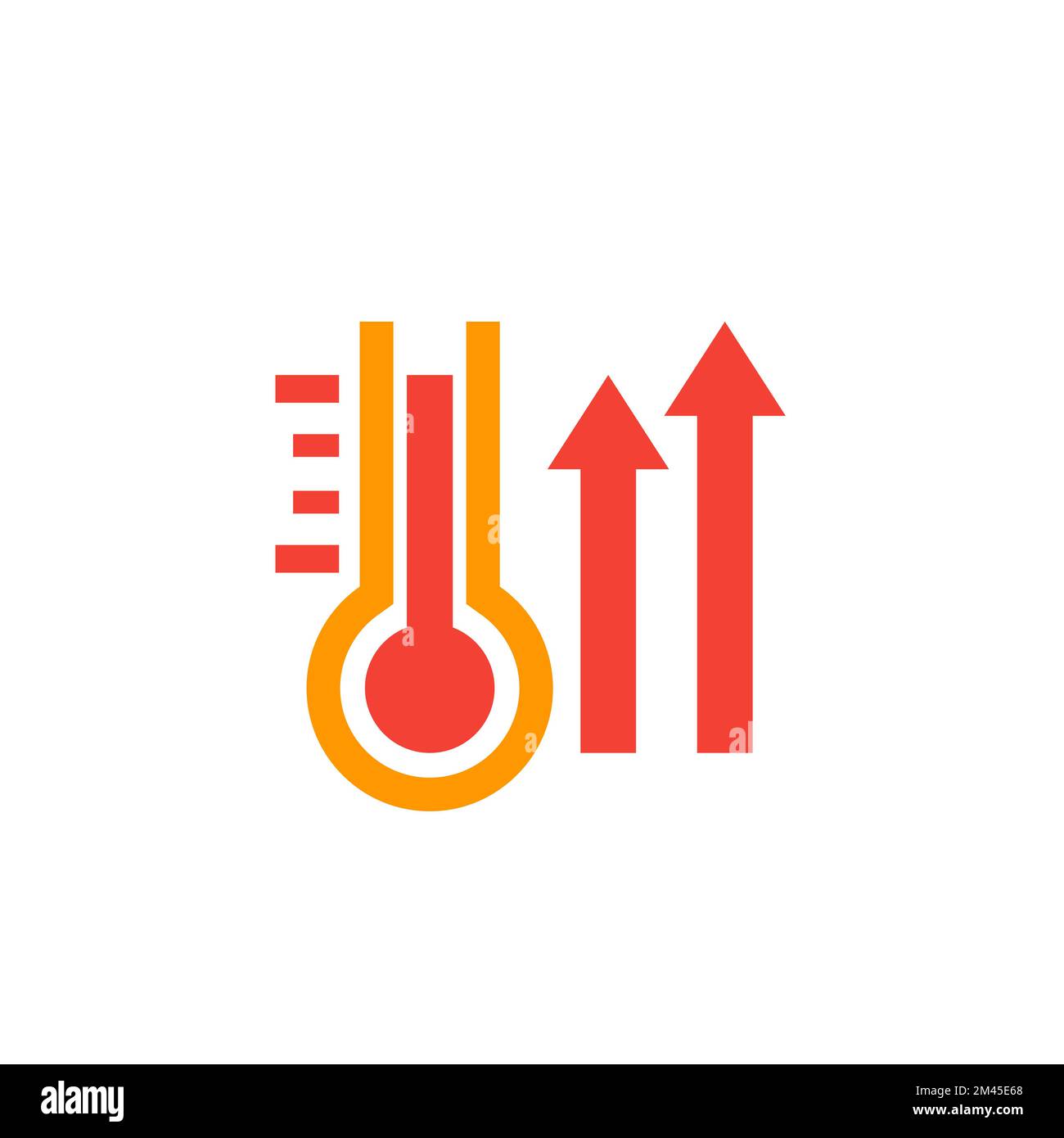 Rising temperature vector icon on white Stock Vector Image & Art - Alamy
