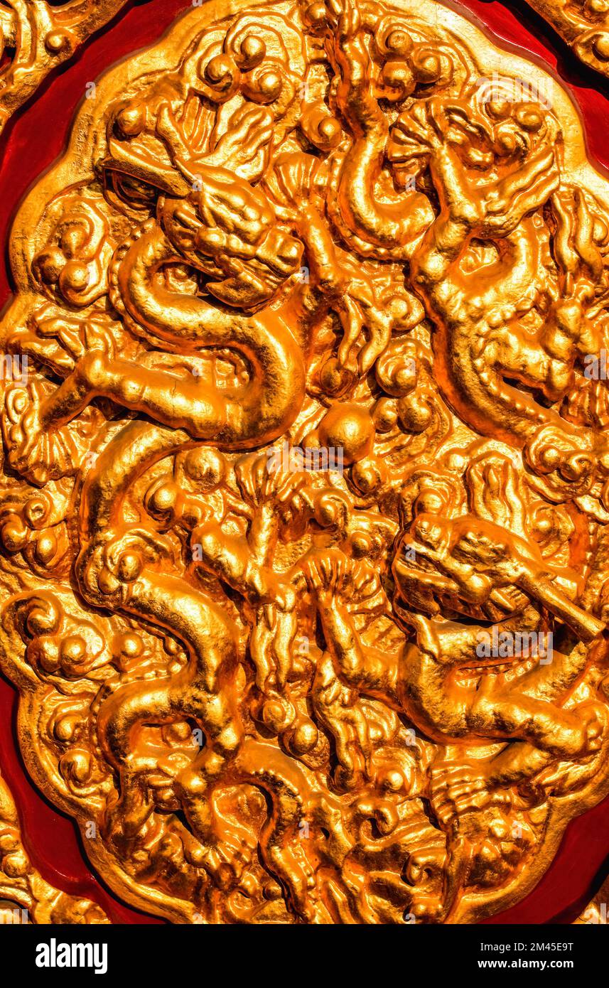 Golden Dragons Decoration Gugong Forbidden City Emperor's Palace ...