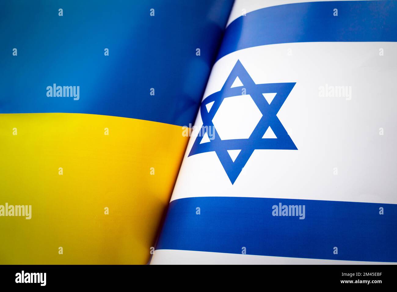 Flags of the Israel and ukraine. The concept of international relations ...