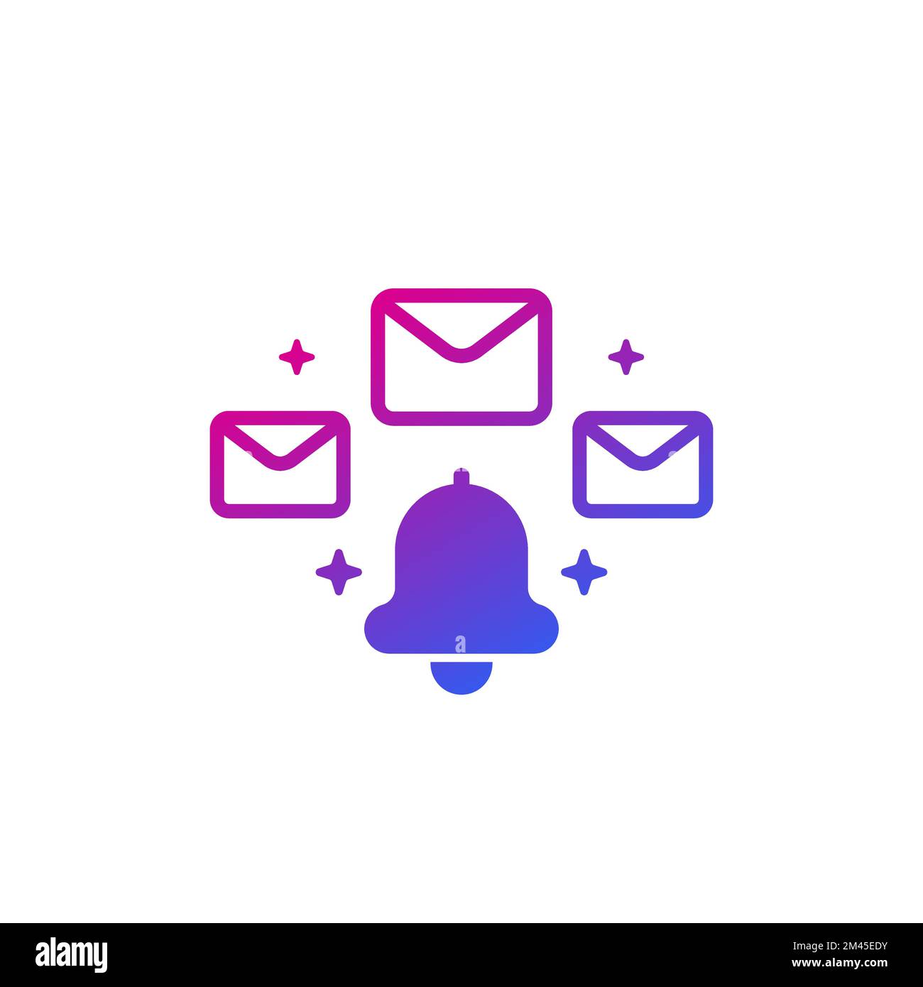 email alert icon on white Stock Vector Image & Art - Alamy