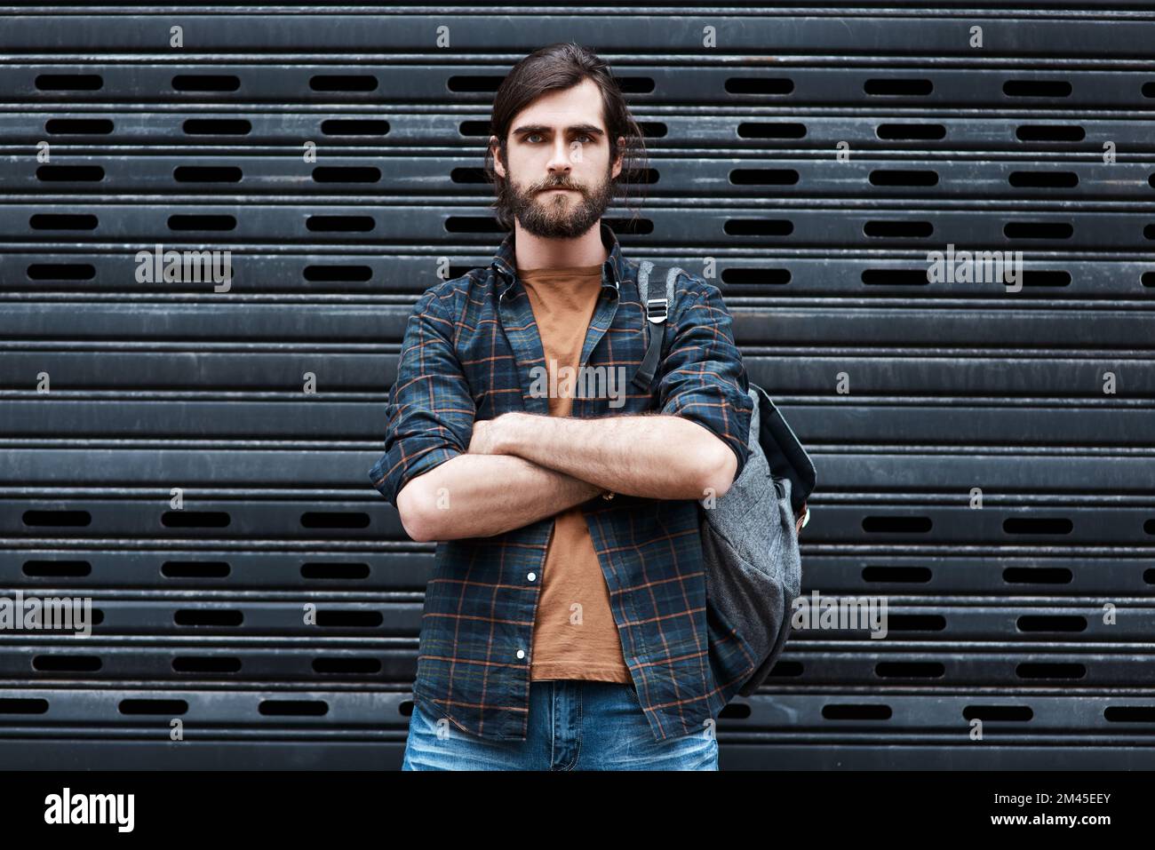 Hes a man on a mission. Portrait of a handsome young man posing with ...