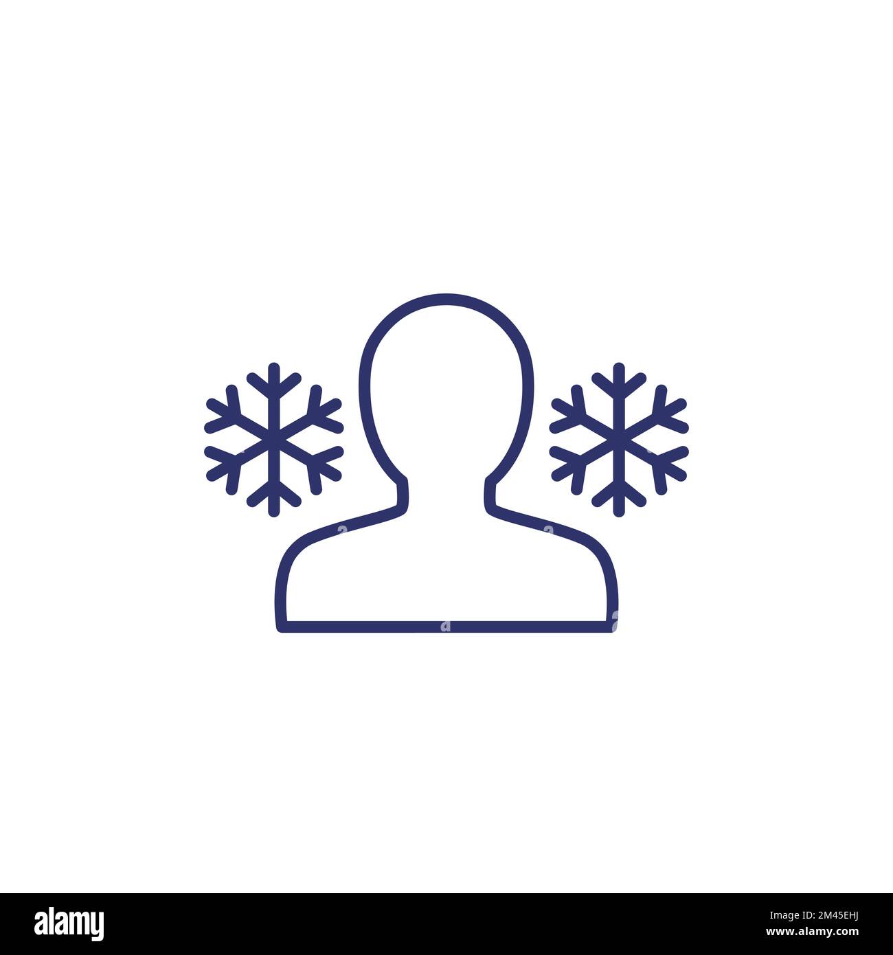 Cold, chill vector line icon Stock Vector Image & Art - Alamy
