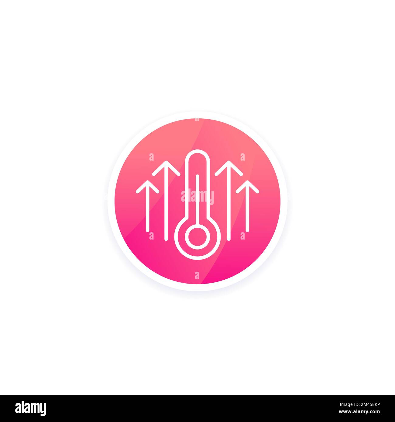 Rising temperature line vector icon Stock Vector Image & Art - Alamy