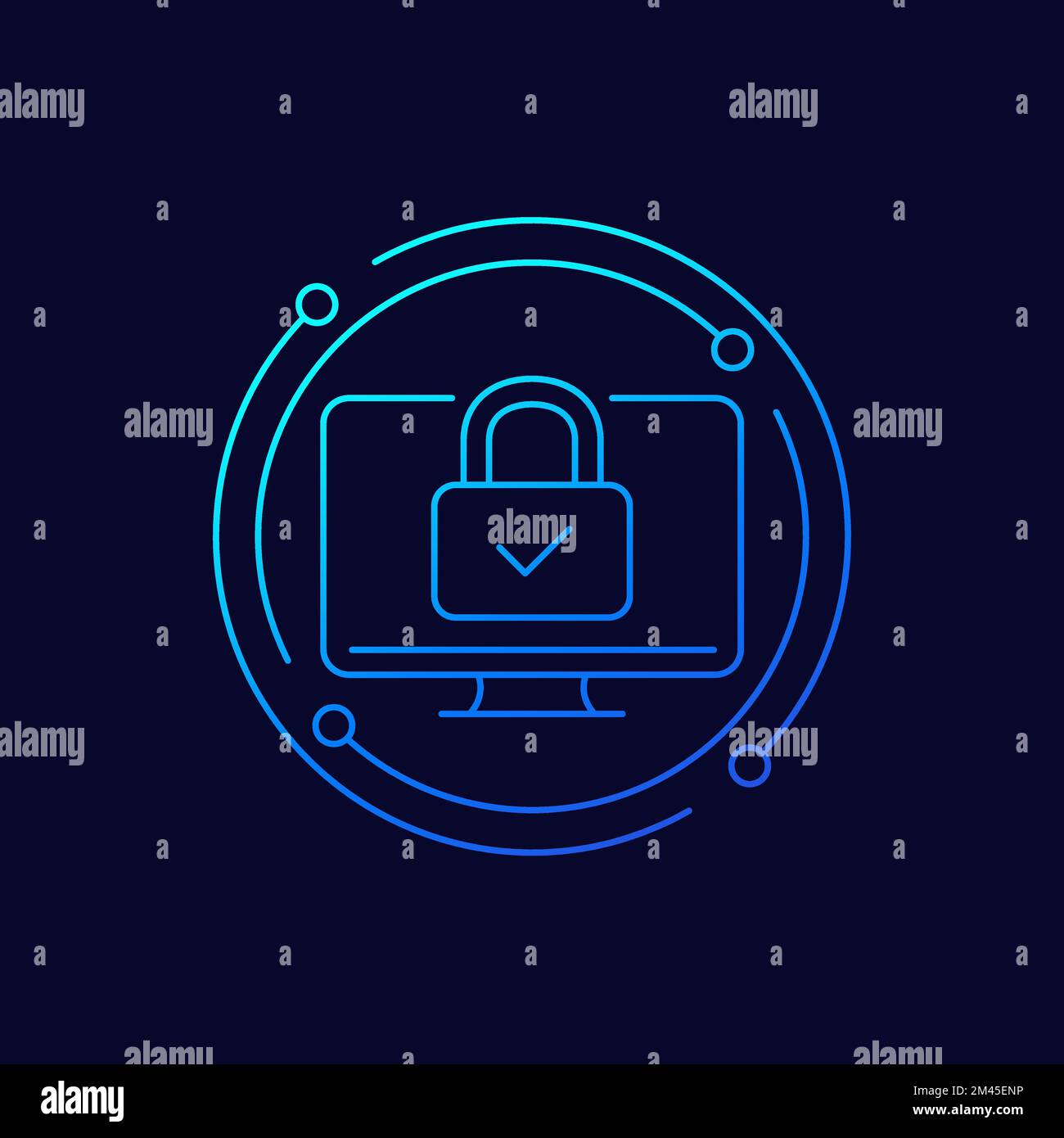 TV and lock icon, linear design Stock Vector Image & Art - Alamy