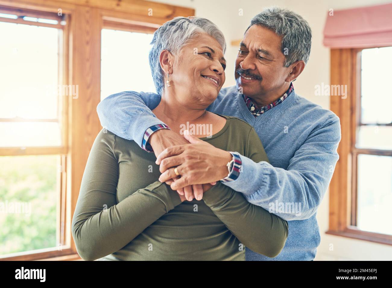 Our love grows stronger by the day. an affectionate senior couple ...