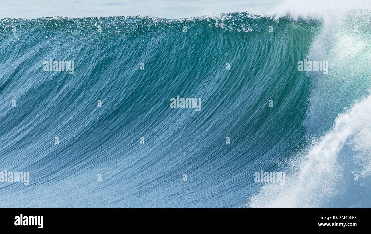 Ocean Wave wall of sea water closeup detail ripple textures in motion ...