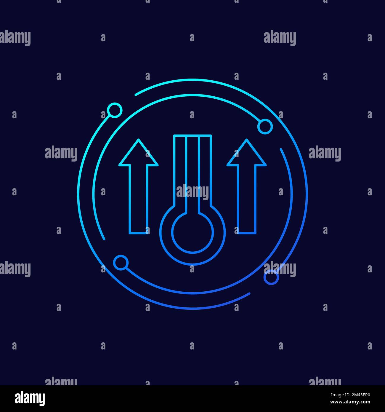 Rising temperature icon, linear design Stock Vector Image & Art - Alamy
