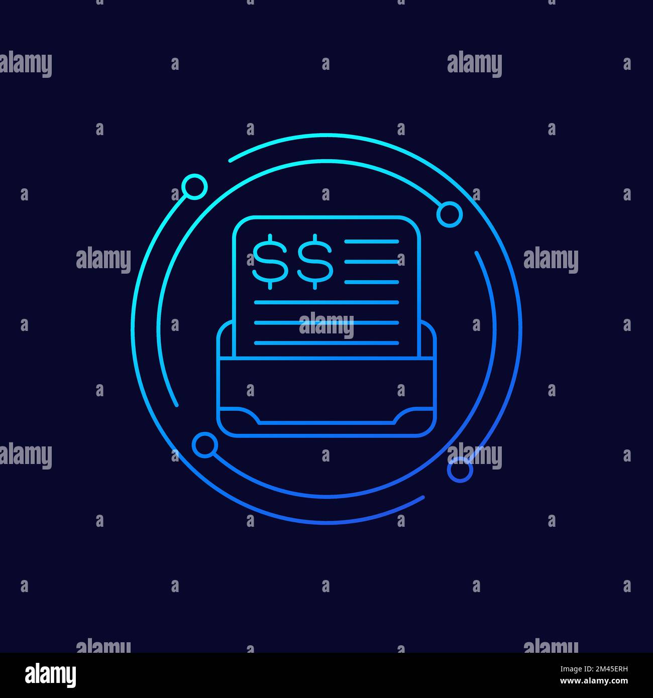 Invoice or paycheck icon, linear design Stock Vector Image & Art - Alamy