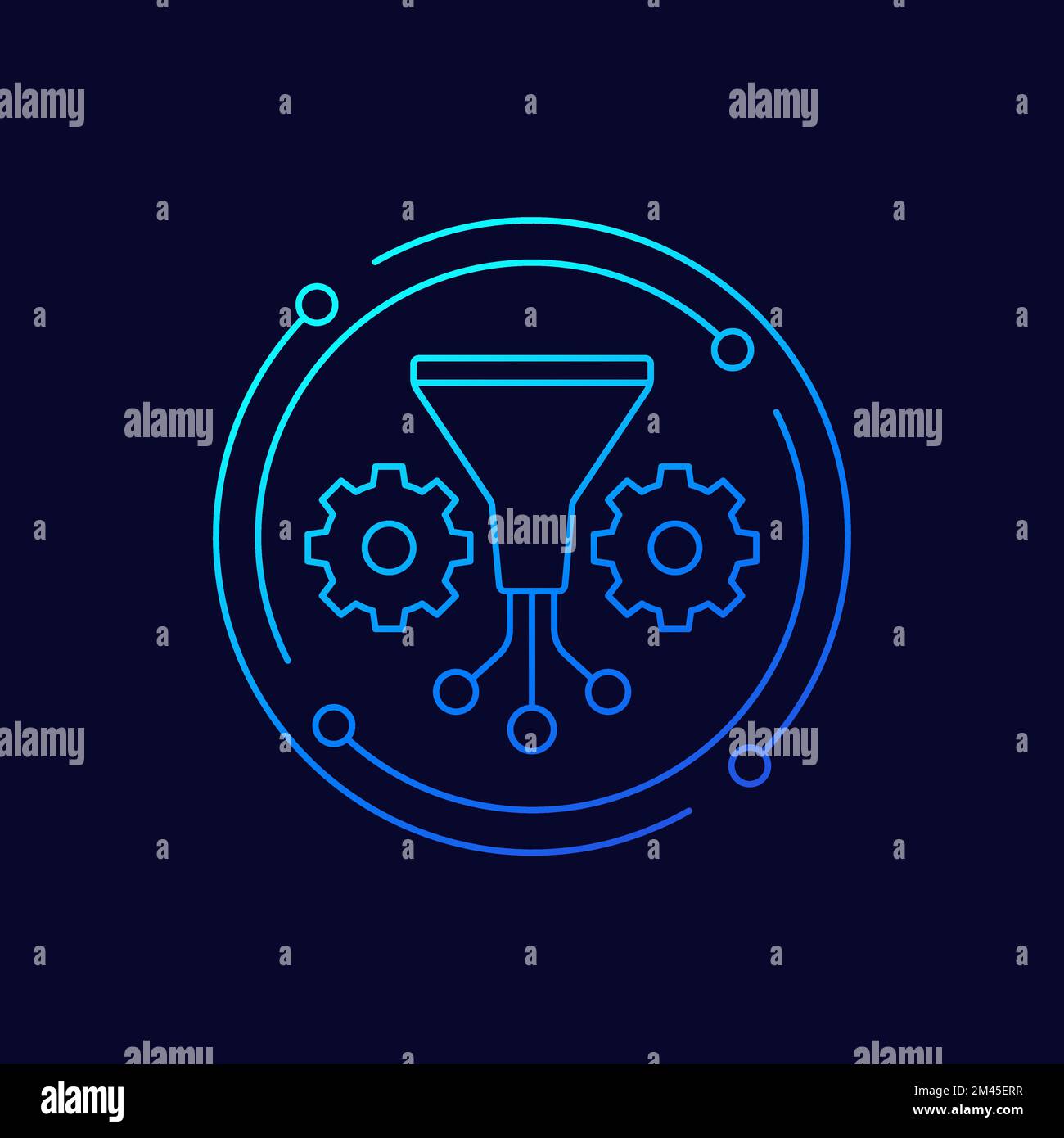 Data filtering icon, linear design Stock Vector Image & Art - Alamy