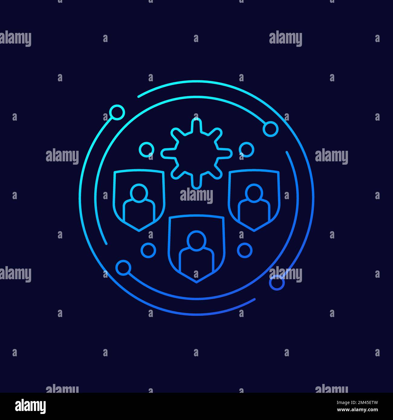 immune population and herd immunity line icon Stock Vector Image & Art ...