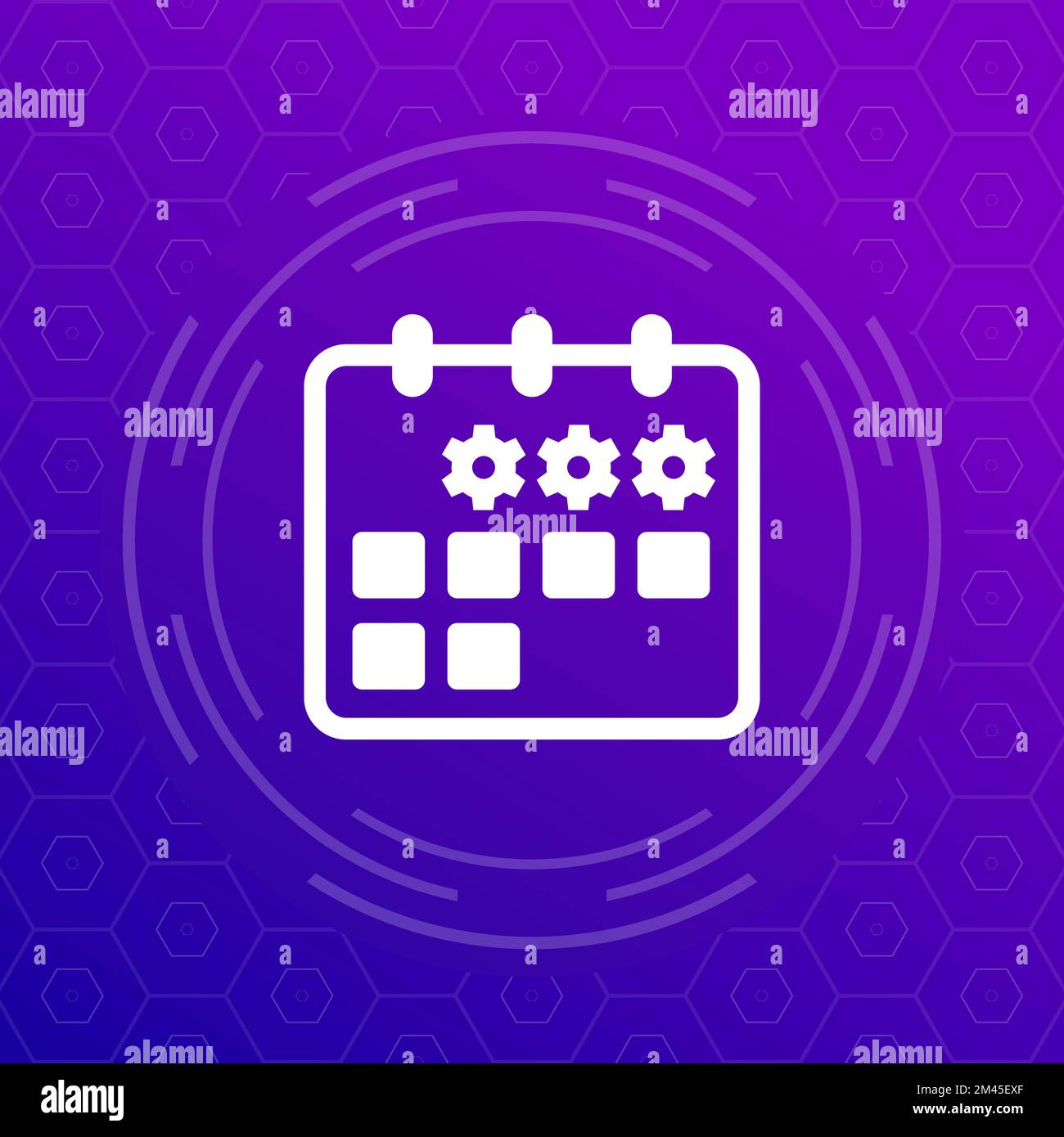 maintenance schedule icon with a calendar, vector Stock Vector Image ...