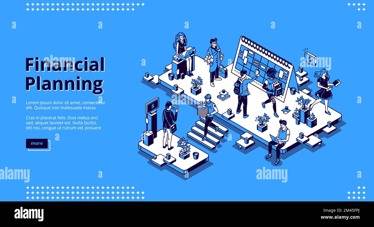 Financial planning banner. Business finance analysis, report and ...