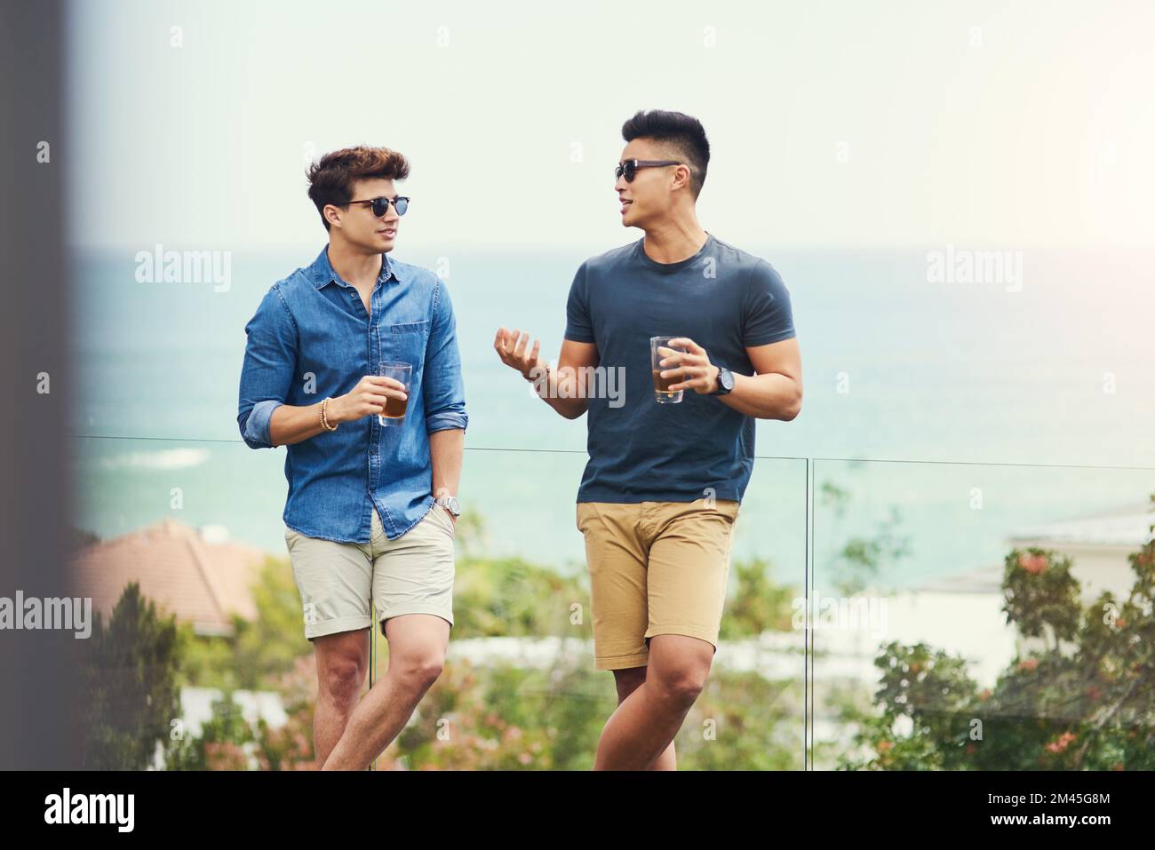 Theres always a lot to discuss when we get together. two handsome young ...