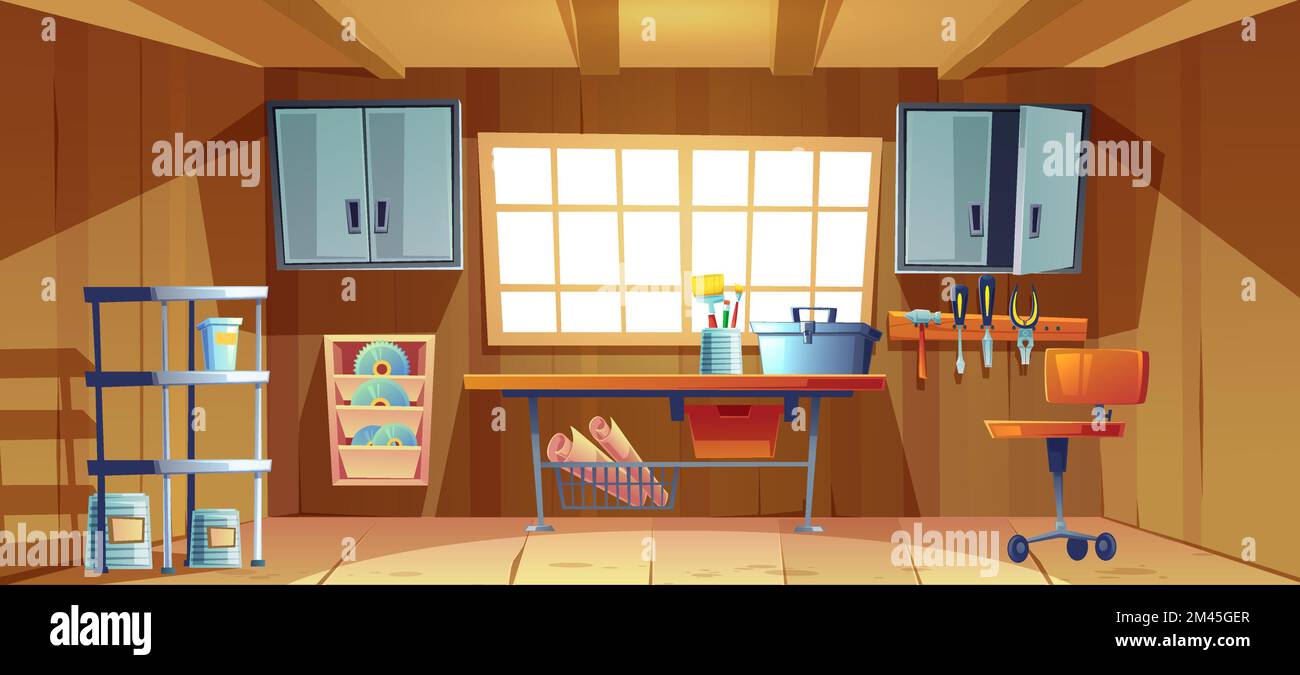 Workbench cartoon hi-res stock photography and images - Alamy