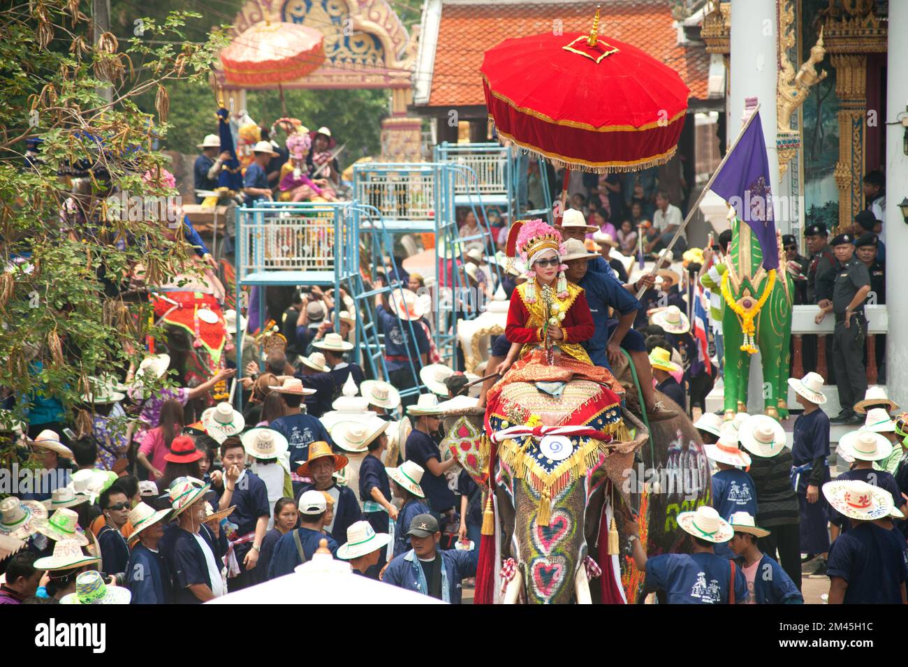 Elephant Ordination Ceremony at Ban Hat Siew Si Satchanalai District ...
