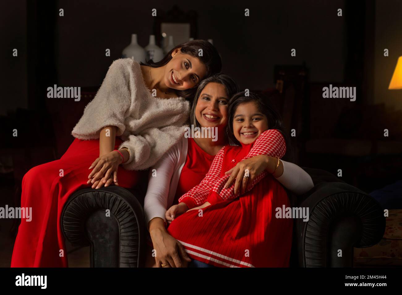 Family portrait of three generation of women Stock Photo - Alamy