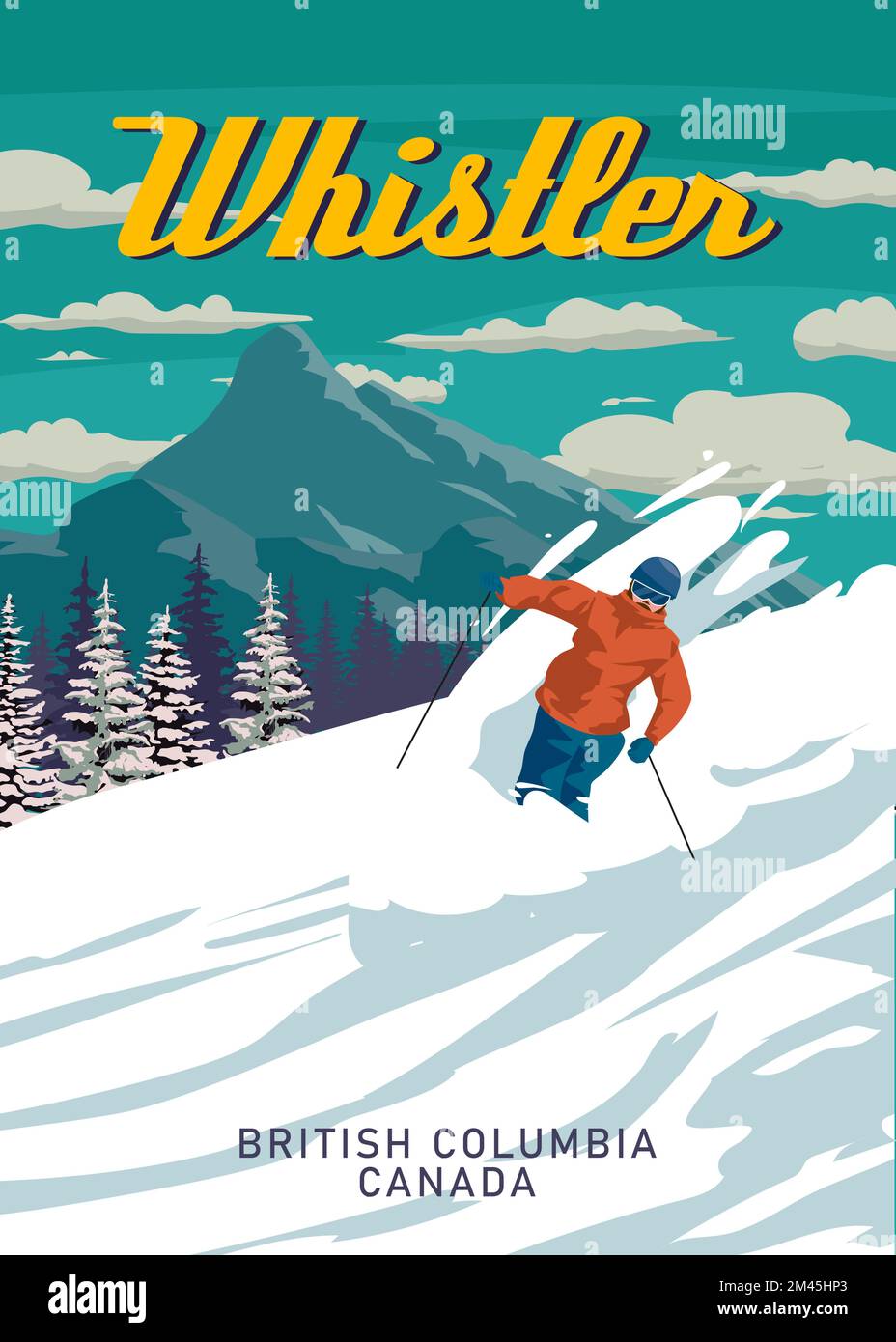 Whistler blackcomb mountain resort Stock Vector Images - Alamy