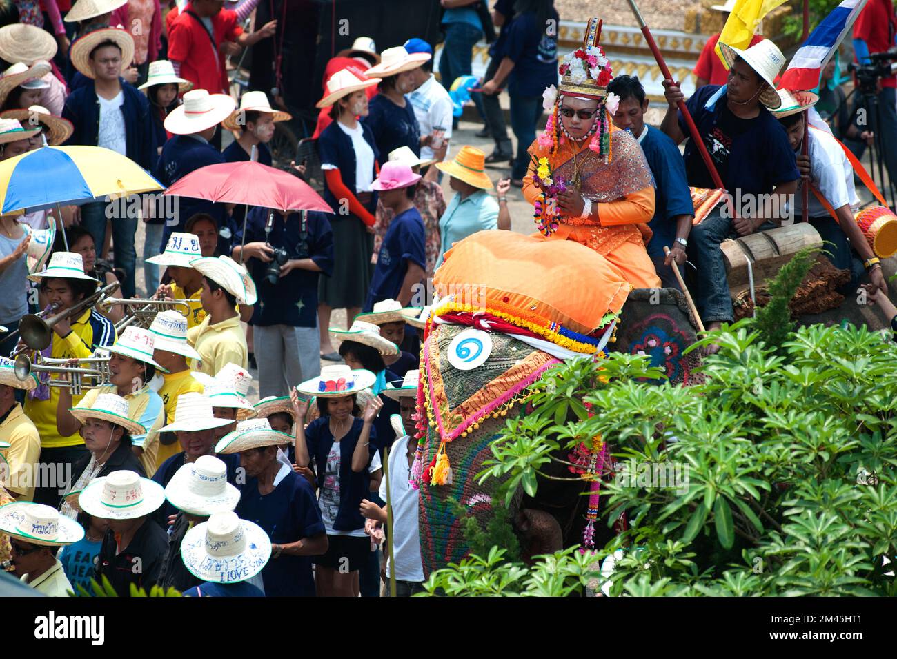 Elephant Ordination Ceremony at Ban Hat Siew Si Satchanalai District ...