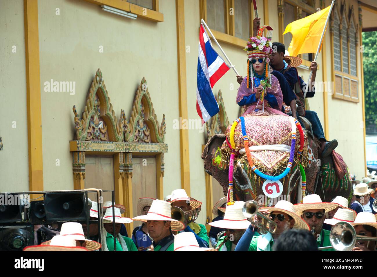 Elephant Ordination Ceremony at Ban Hat Siew Si Satchanalai District ...