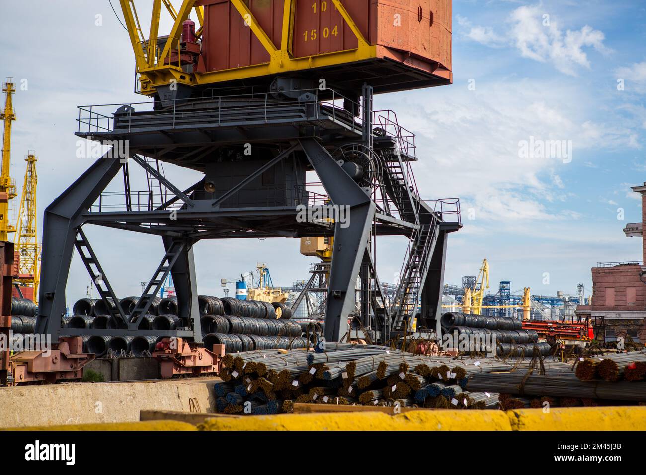 Odessa, Ukraine SIRCA 2018: Sea transportation of cargo. Bays of steel ...