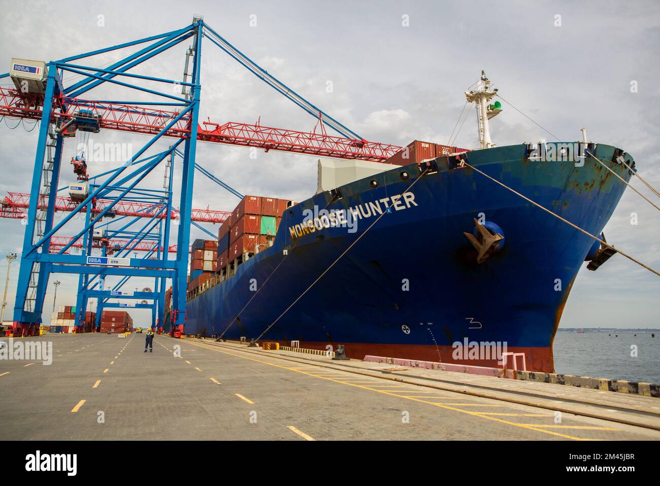 Odessa, Ukraine SIRCA 2018: Container ship in port at container ...