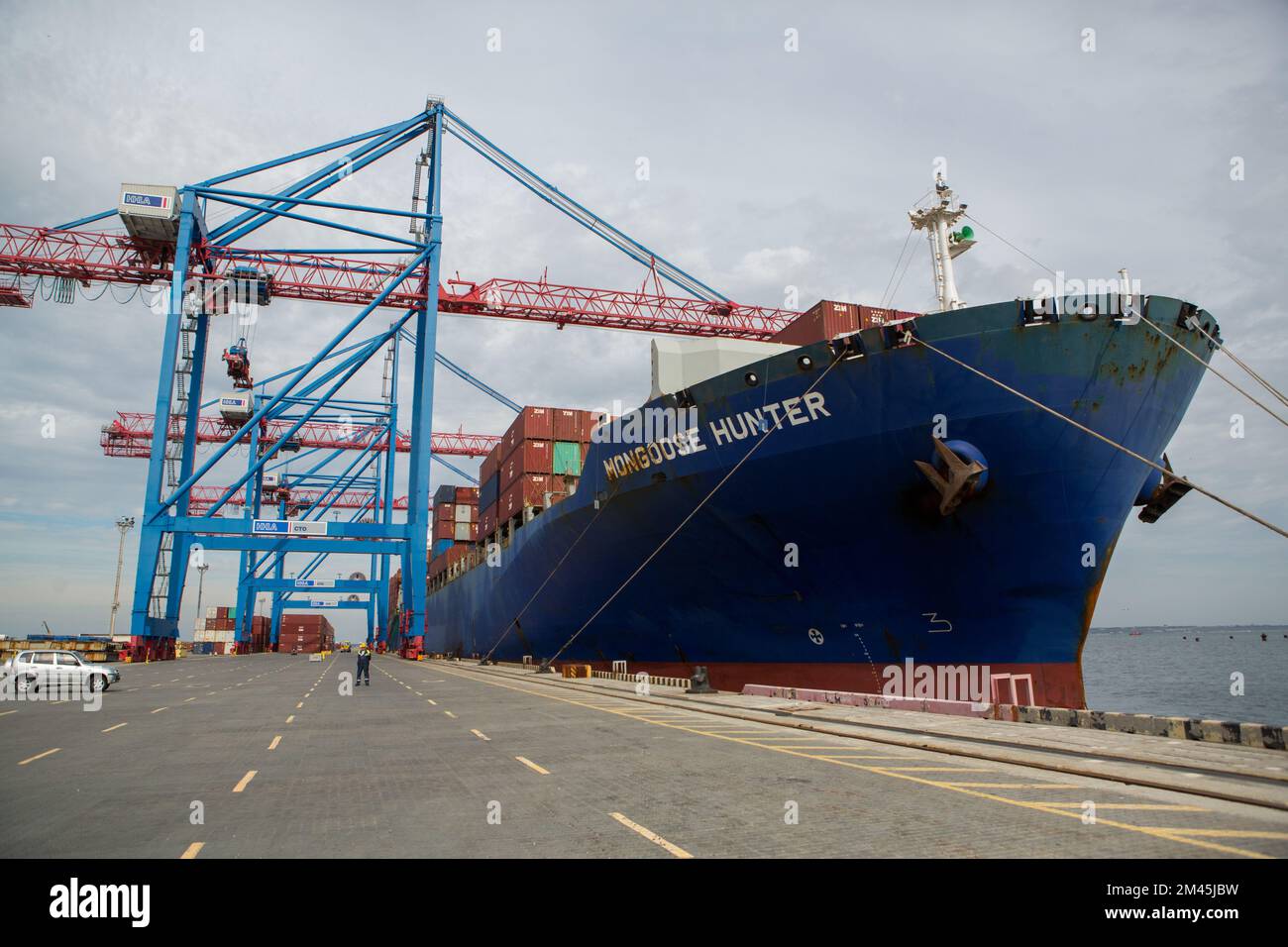 Odessa, Ukraine SIRCA 2018: Container ship in port at container ...