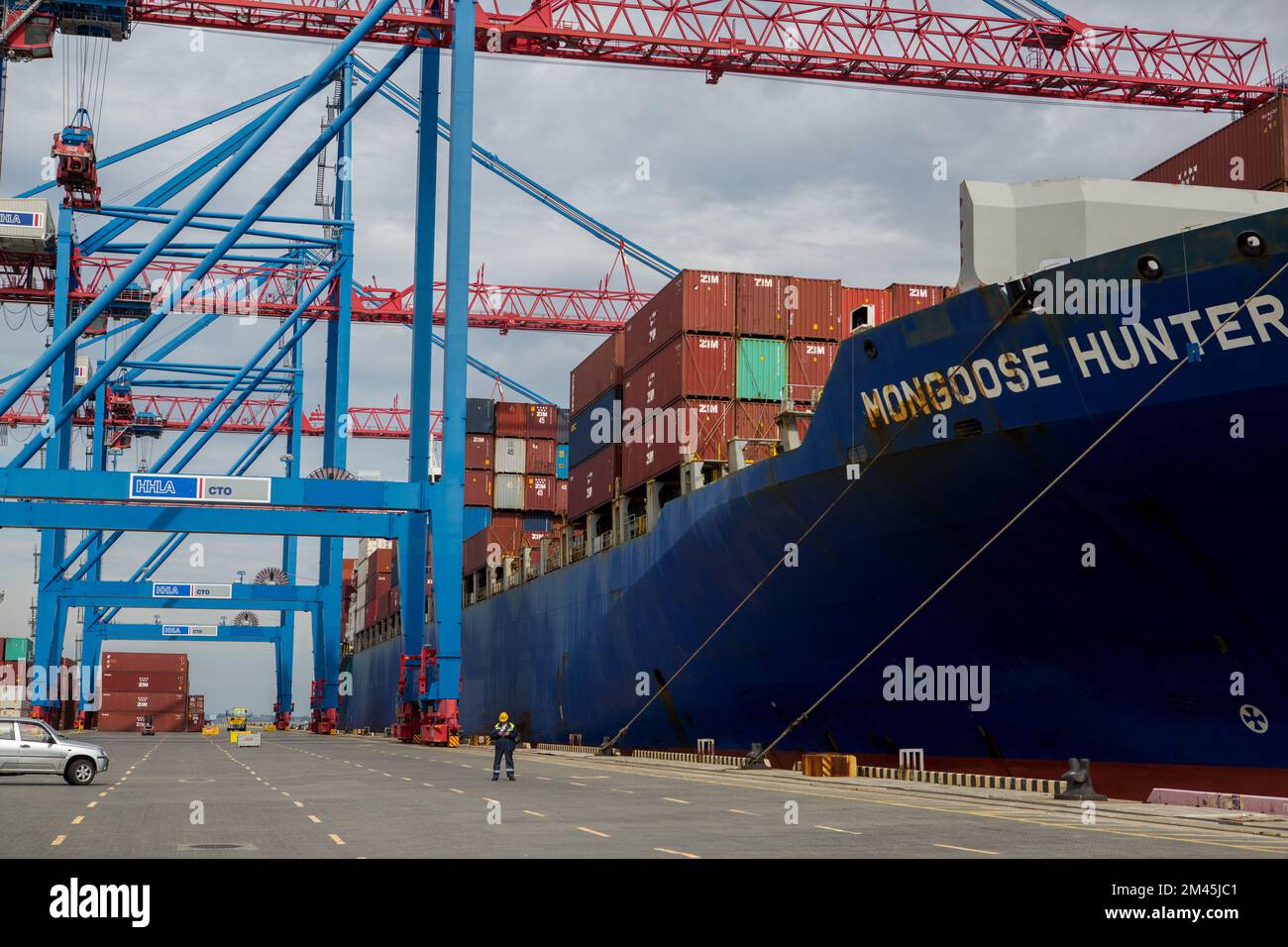 Odessa, Ukraine SIRCA 2018: Container ship in port at container ...