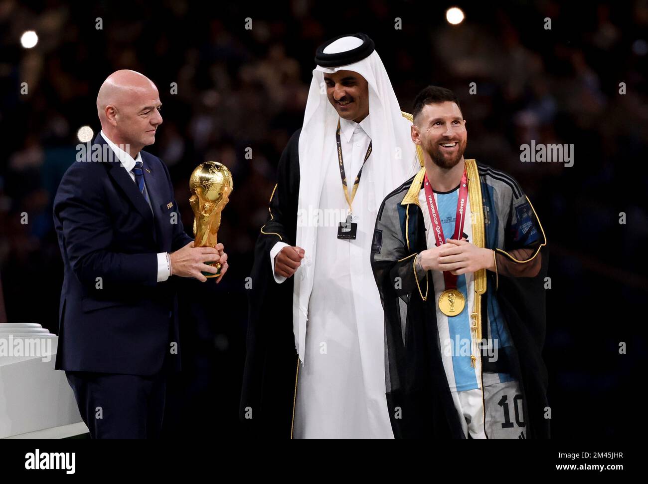 Qatar - 18/12/2022, FIFA President Gianni Infantino, Emir of Qatar ...