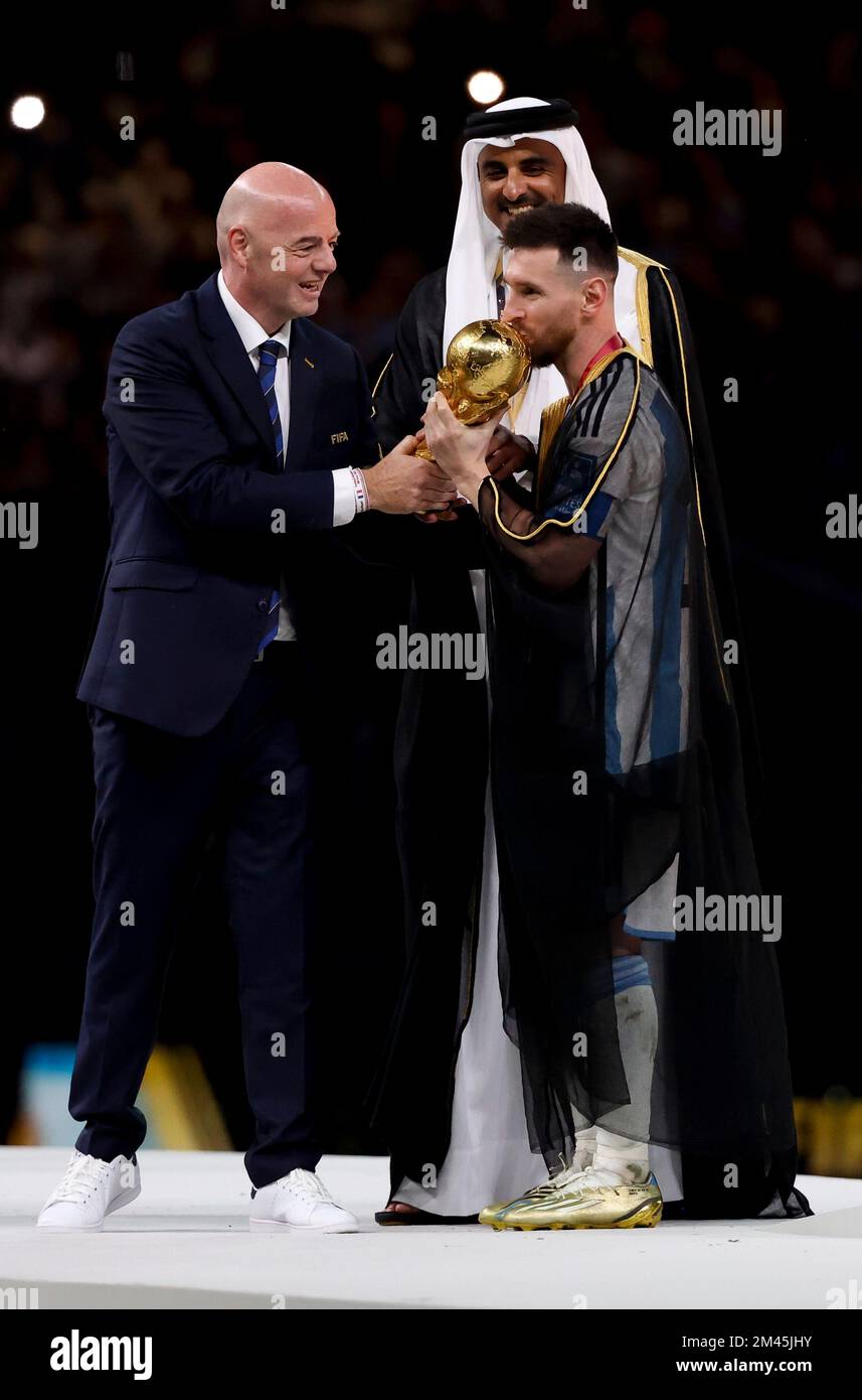 Qatar - 18/12/2022, FIFA President Gianni Infantino, Emir of Qatar ...