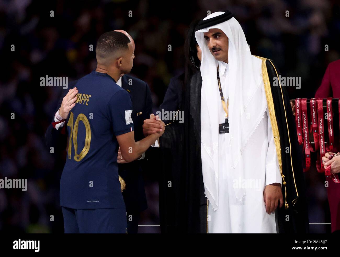 Kylian mbappe world cup trophy hi-res stock photography and images - Alamy